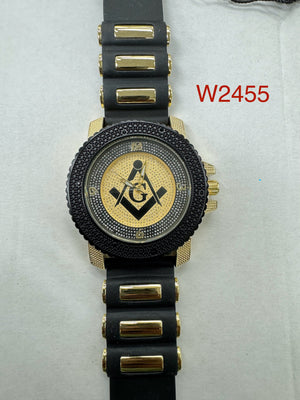Gold Tone Masonic Men's Watch - Wholesale Masonic Watches