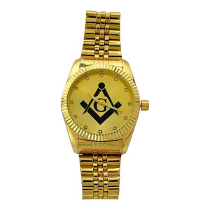 Gold Tone Masonic Men's Watch - Wholesale Masonic Watches