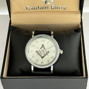 Silver Tone Masonic Men's Watch - Wholesale Masonic Watches