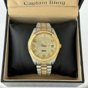 Captain Bling Men's Dual Tone Stainless Steel | Busted Iced Out Watch