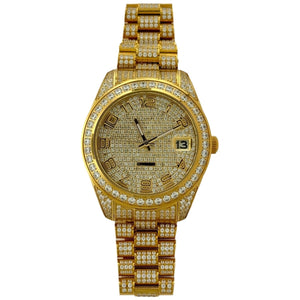 Captain Bling Men's Gold Stainless Steel | Busted Iced Out Watch | CNC