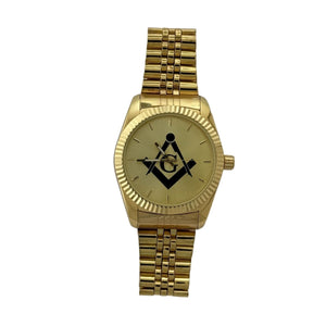 Gold Tone Masonic Men's Watch - Wholesale Masonic Watches