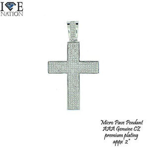 MICRO PAVE CROSS PENDANT,