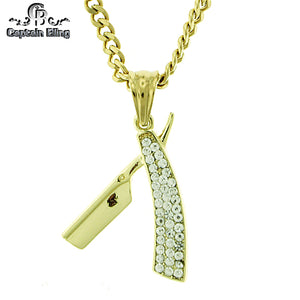 Stainless Steel Gold Tone Razor Blade Set STSET418N