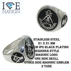 Wholesale Stainless Steel Masonic Ring - STR276