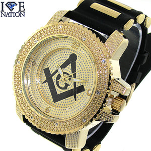 WHOLESALE MASONIC ICE NATION HIP HOP WATCHES,