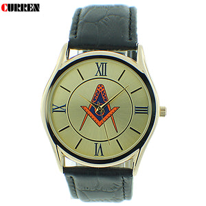 Gold Tone Masonic Men's Watch - Wholesale Masonic Watches