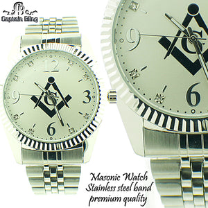 Gold Tone Masonic Men's Watch - Wholesale Masonic Watches