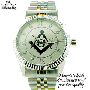 Gold Tone Masonic Men's Watch - Wholesale Masonic Watches